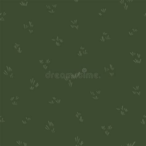 Grass Texture Pattern Repeat In Green Background Cute Hand Drawn Line