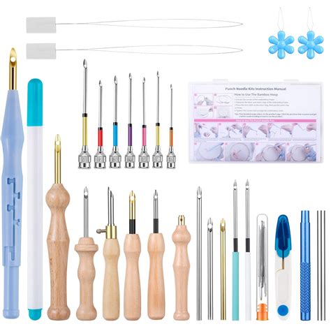 37pcs Punch Needle Kit Punch Needle Tool With Adjustable Punch Needle