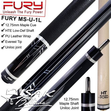 Jual Fury MS U 1L Cue HTE Low Deflection Uniloc Billiard Stick Biliar