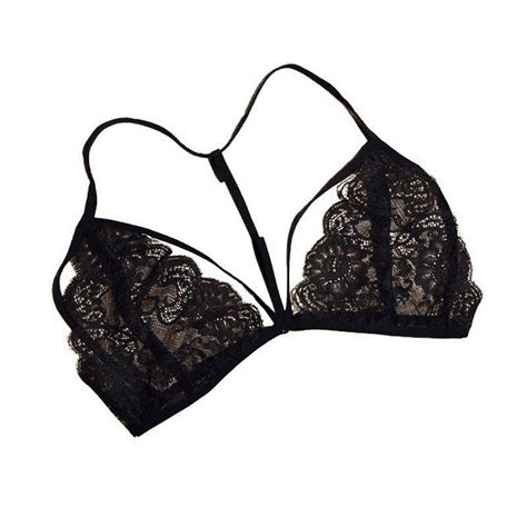 Jandel Women Sexy Floral Lace Bra Black Lingerie Bustier Sheer Bralette