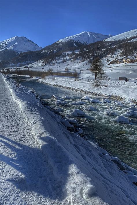Eisweg Madulain Engadin River Ranch
