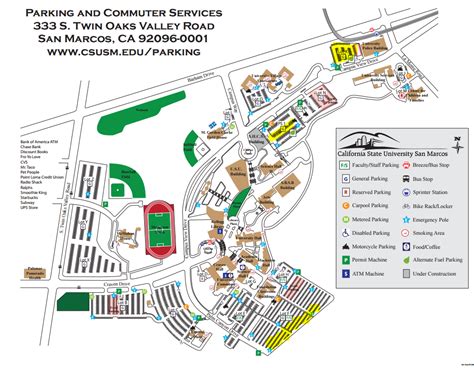 Cal State San Marcos Campus Map Map