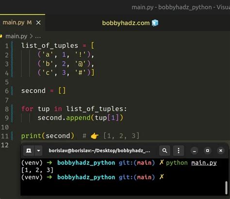 Get The Nth Element Of A Tuple Or List Of Tuples In Python Bobbyhadz
