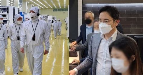 포착 위생복 꼼꼼 급식줄 선 이재용 또 현장경영