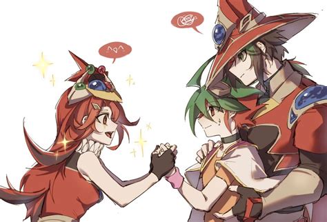 Sakaki Yuya Odd Eyes Pendulum Dragon And Double Iris Magician Yu Gi