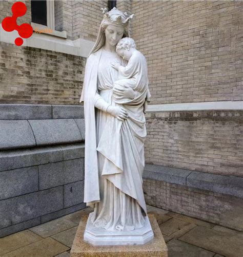 Mother Mary Hand Made Religious Sculpture Marble Virgin Mary Statue