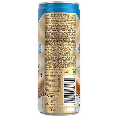 Buy Hell Energy Coffee Provides Strength Slim Latte Bourbon Vanilla