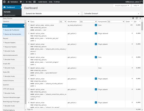Query Monitor Debugging Von WordPress Seiten Mit Plugins
