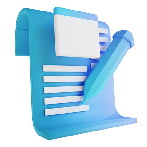 3d Illustration Write Documents 9583782 Png