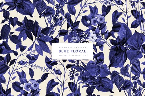 دانلود پترن گل های آبی Blue Floral