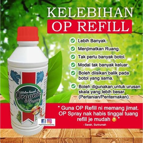 Organic Peace Spray Refill Best Rid Spray Shopee Singapore