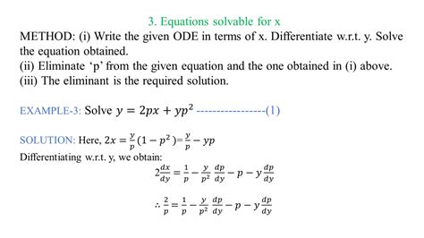 1 Differential Equations First Order Higher Degree Pptx Physics Science