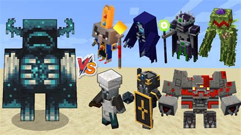 Warden Vs All Minecraft Dungeons Mobs Warden Vs Minecraft Dungeons Mobs Minecraft Videos