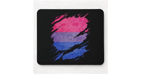 Bisexual Pride Flag Ripped Reveal Mouse Pad Zazzle
