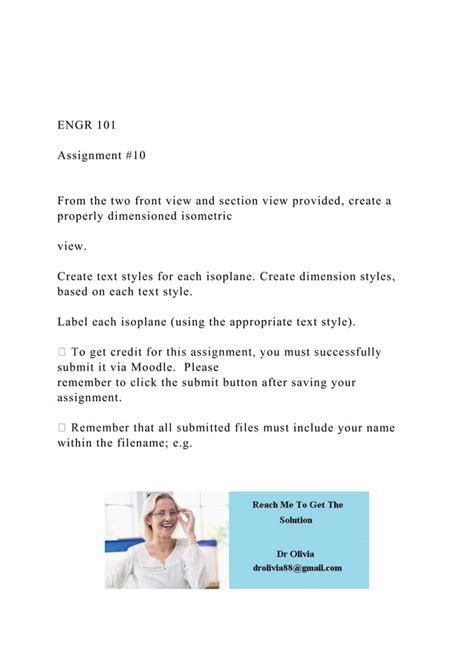 Engr 101 Assignment 10 From The Two Front View And Docx
