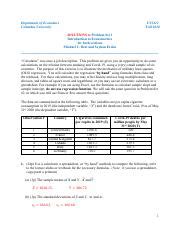 Ps1 Sol Fall 2020 1 Pdf Department Of Economics Columbia University UN3412 Fall 2020