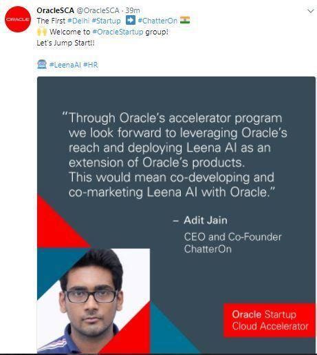 Adit Jain On Linkedin Leena Ai In Partnership With Oracle Will Deploy