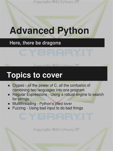 Advanced Python Pdf Pointer Computer Programming Thread Computing