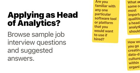 Head Of Analytics Interview Questions