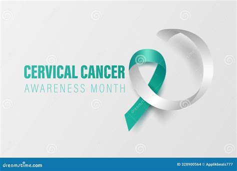 Realistic Teal Ribbon Awareness Sexual Assault Month Poster Vector