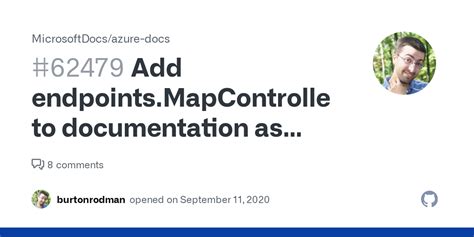 Add Endpointsmapcontrollers To Documentation As Requirement · Issue
