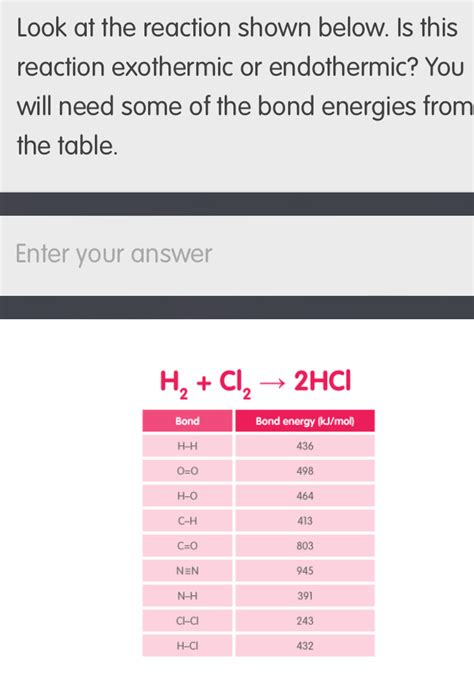 Solved Look At The Reaction Shown Below Is This Reaction Exothermic