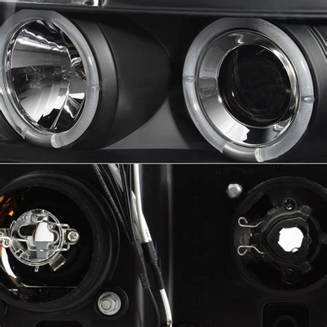 Spyder PRO YD TTU HL BK Black Halo Projector Headlights With LED DRL