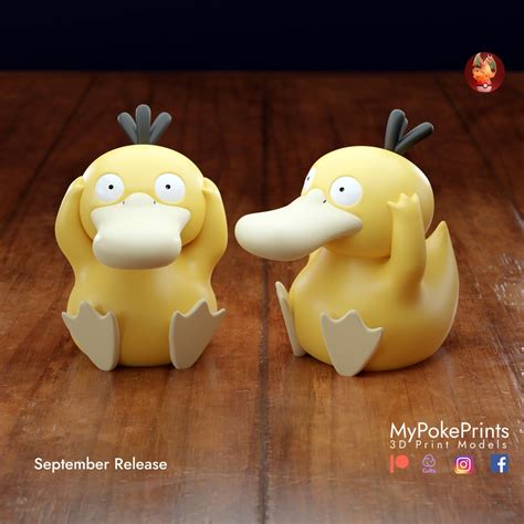 Psyduck Sitting Being Kawaii Statue Collectible Pokemon Pokedex 04mm
