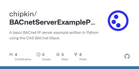 GitHub Chipkin BACnetServerExamplePython A Basic BACnet IP Server