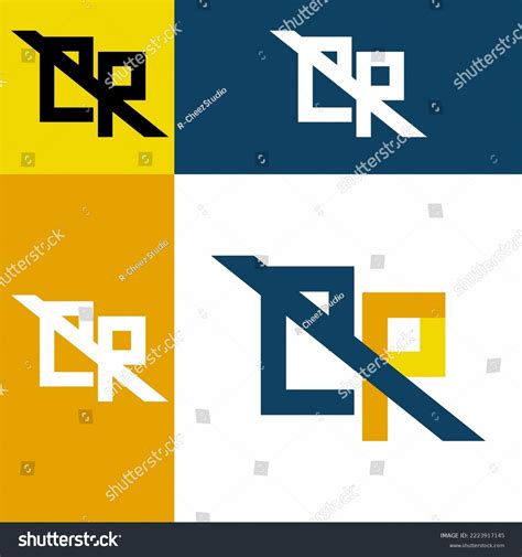 Logo Depicting Letters E R Diagonal Stock Vector Royalty Free