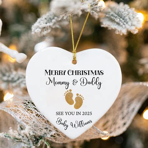 Merry Christmas Mommy And Daddy See You In 2025 Christmas Tree Ornament