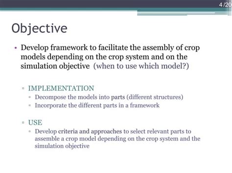 Designing Modular Frameworks For Crop Modelling Myriam Adam Ppt