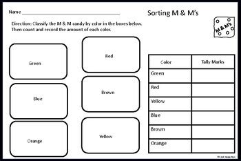 Sorting M M S And Skittles Using Tally Bar Graph Pictograph And