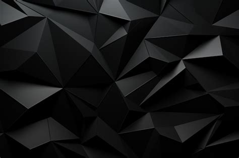 Black Polygonal Background Premium Ai Generated Image