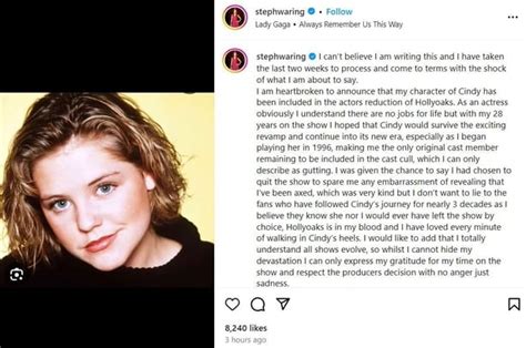 Hollyoaks Stephanie Waring Announces Exit From Soap