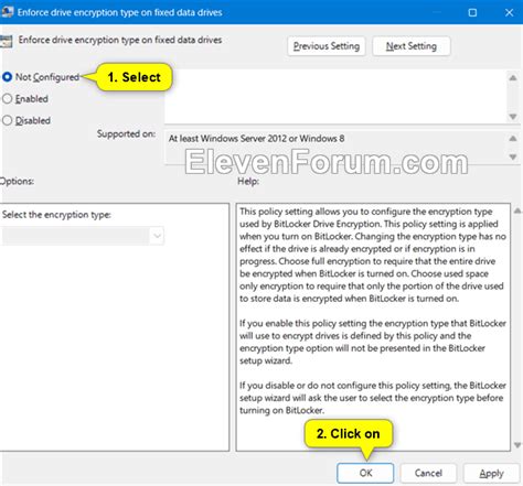 Enforce Bitlocker Encryption Type On Fixed Data Drives In Windows 11