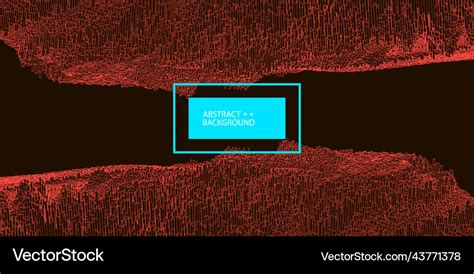 Square Pattern Wireframe Landscape Background Vector Image