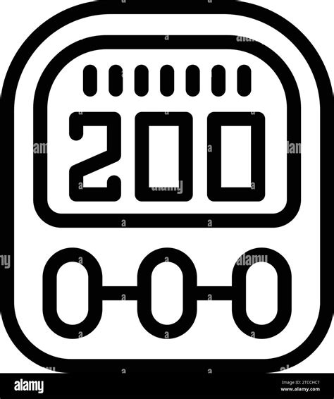 Portable Pedometer Icon Outline Vector Footstep Monitoring Device