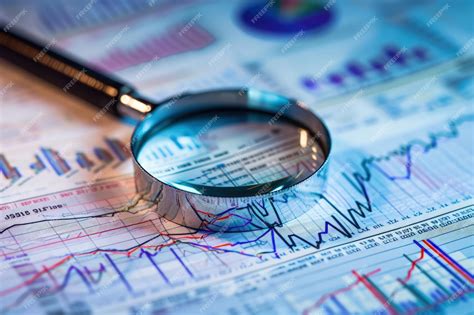 Premium Ai Image Magnifying Glass On Chart