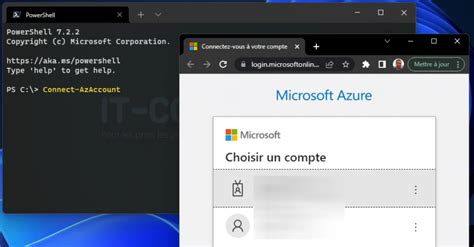 Comment se connecter à Azure avec PowerShell IT Connect
