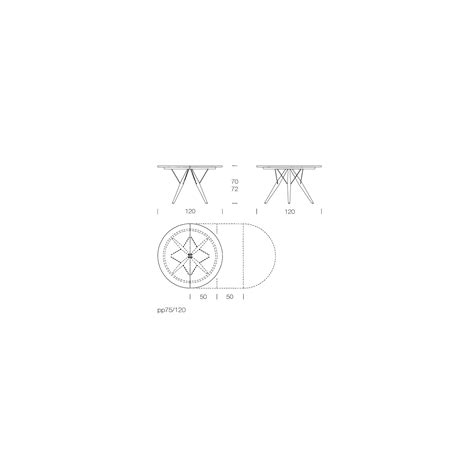 Ø120cm Pp75120 Extendable Table Pp Møbler