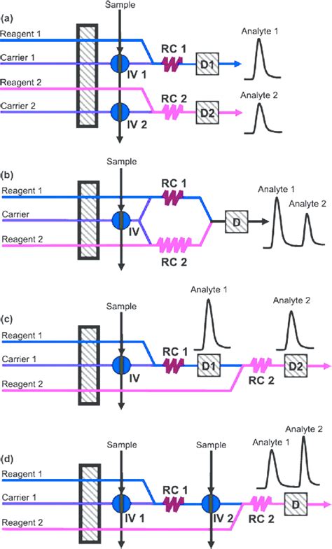 Schematic Diagrams Of Different Flow Injection Manifolds For