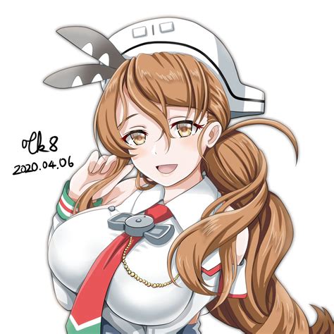 艦これ「ワンドロでリットリオ、連日のイタリア艦 艦これ版深夜の真剣お絵描き60分一本勝」tk8d32のイラスト