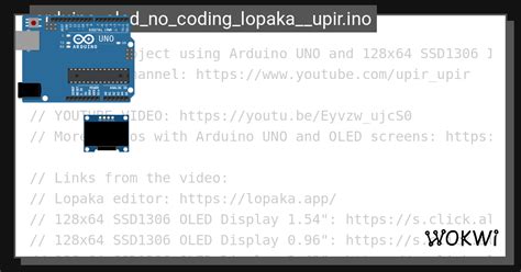 Arduino Oled No Coding Lopaka Upir Copy Wokwi ESP STM Arduino Simulator