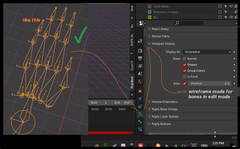 Can Bones In Edit Mode Be Like Wireframe Like In Object Mode When U Toogle X Ray Thanks User