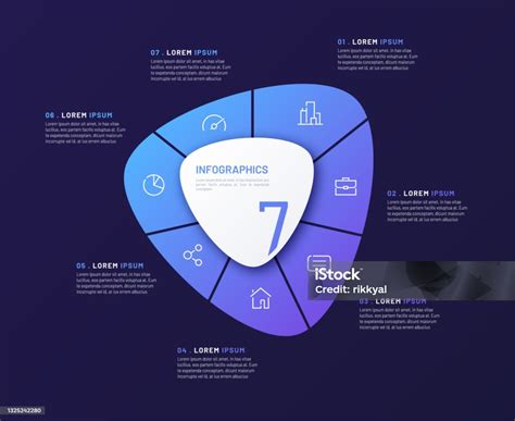 7부로 나눈 추상모양 형태의 벡터 원형 인포그래픽 템플릿 인포그래픽에 대한 스톡 벡터 아트 및 기타 이미지 인포그래픽 선택 디자인 요소 Istock