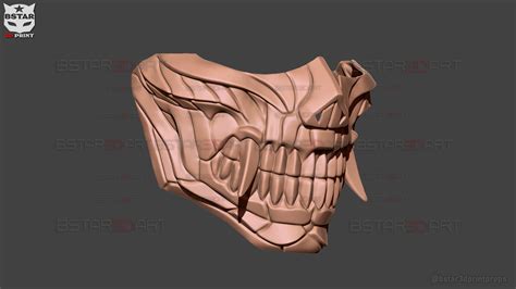 Hannya Cyber Half Mask Halloween Cosplay 3d Print Model By Blackstar90