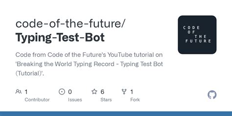 GitHub Code Of The Future Typing Test Bot Code From Code Of The Future S YouTube Tutorial On