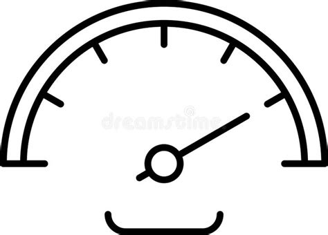Speedometer Vector Thin Line Icons Set Dashboard Indicator Gauge Scale Tachometer Icon