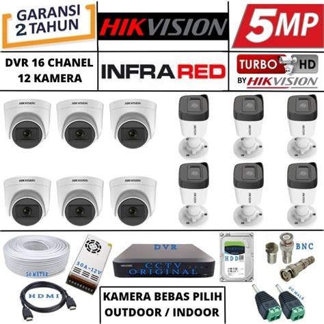Jual PAKET CCTV MP HIKVISION KAMERA LENGKAP Shopee Indonesia